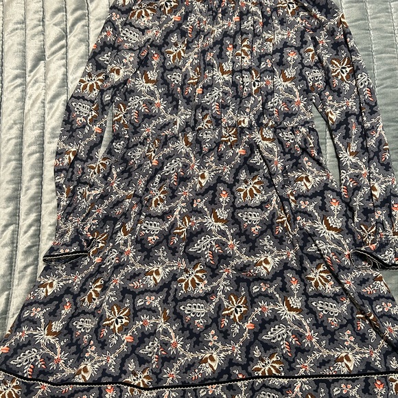 ME+EM | Dresses | Meem Floral Patterned Dress Gray And Brown | Poshmark